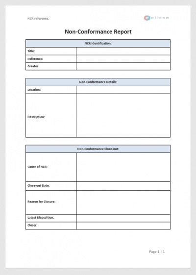 Non-Conformance Report: Everything You Need to Know - ECLIPSE Suite